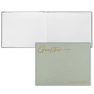 ZICOTO Beautiful Wedding Guest Book for Your Wedding Reception - Simply Elegant Guestbook to Sign in and Add Polaroid Photos - The Perfect Wedding Or Baby Shower Guest Book for The Special Day