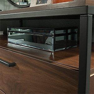 Sauder Nova Loft 6-Drawer Bedroom Dresser with Open Shelf, Grand Walnut Finish