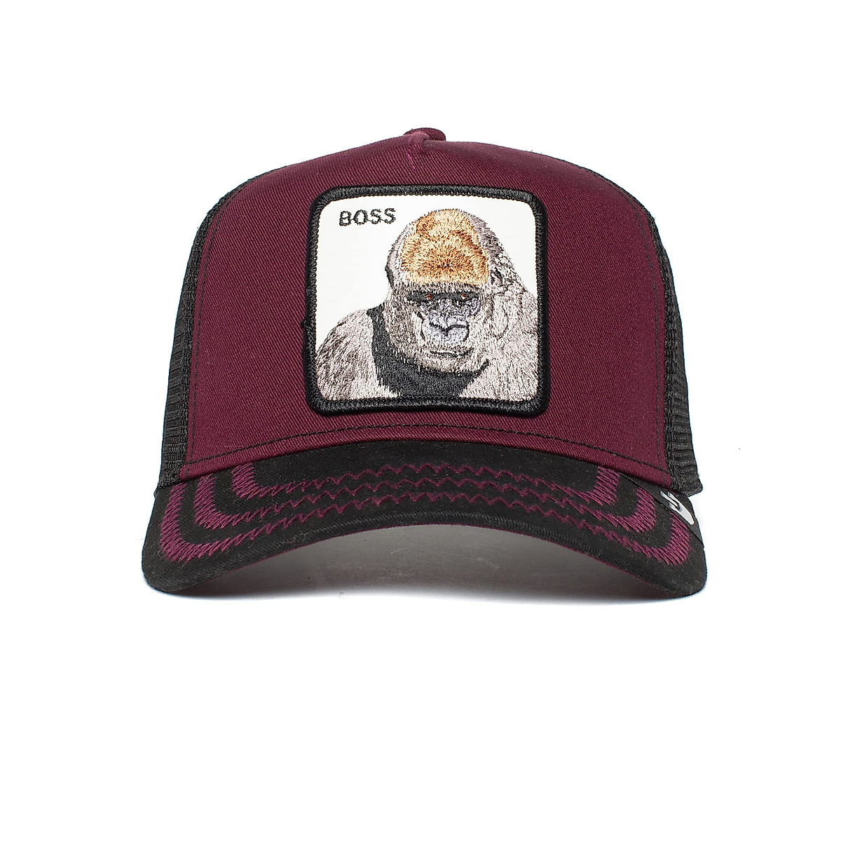 Goorin Bros. The Farm Unisex Original Adjustable Snapback Trucker Hat, Wine Boss, One Size