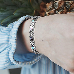 BioMag Magnetic Bracelet for Women for Pain Relief Titanium Steel Magnetic Therapy Bracelet Adjustable Bracelet with Sizing Tool Magnetic