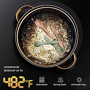 6 Pieces Silicone Baby Feeding Forks and Spoons Set Hot Safety First Stage Self Feeding Supplies Mini Kids Utensils for Over 6 Months Babies Boy Girl Toddlers First Foods (Nature Color)