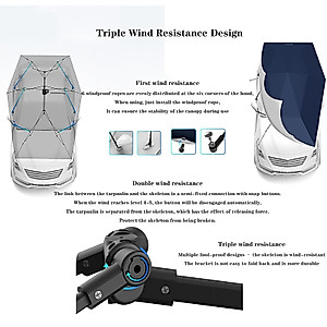 JJENXYYDS Universal Car Tent,Fully-Automatic Summer Car Umbrella Cover,Outdoor Tent Movable Carport Canopy with Remote Control,for Outdoor Camping Tent,Gray-4.5 * 2.3m