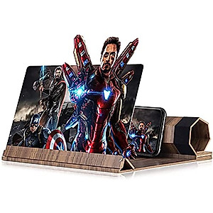 12’’ Screen Magnifier for Smartphone – Mobile Phone 3D Magnifier Projector Screen for Movies, Videos, and Gaming – Foldable Phone Stand with Screen Amplifier – Compatible with All Smartphones MB2