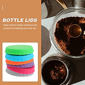 Tofficu 6pcs Silicone Can Cover Coke Can Covers Standard Beverage Can Covers Beverage Can Lids Soda Lid Protectors