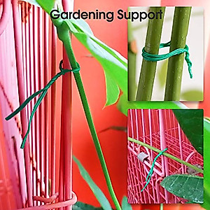 Rainbow Color 328 Feet (100m) Garden Plant Twist Tie with Cutter, Tie Wire Reel for Home and Office, Multifunctional Twist Ties (Green)