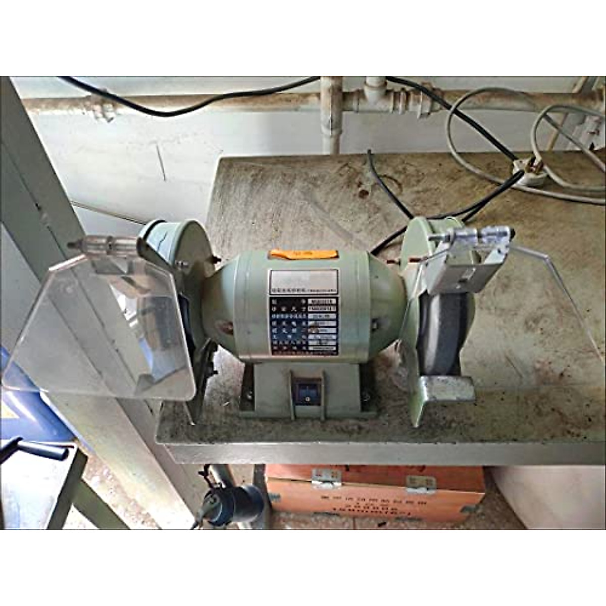 Bench Grinder Eye Shield, 2 Pcs Grinder Eyeshield Replacement Kit for Most Bench Grinders