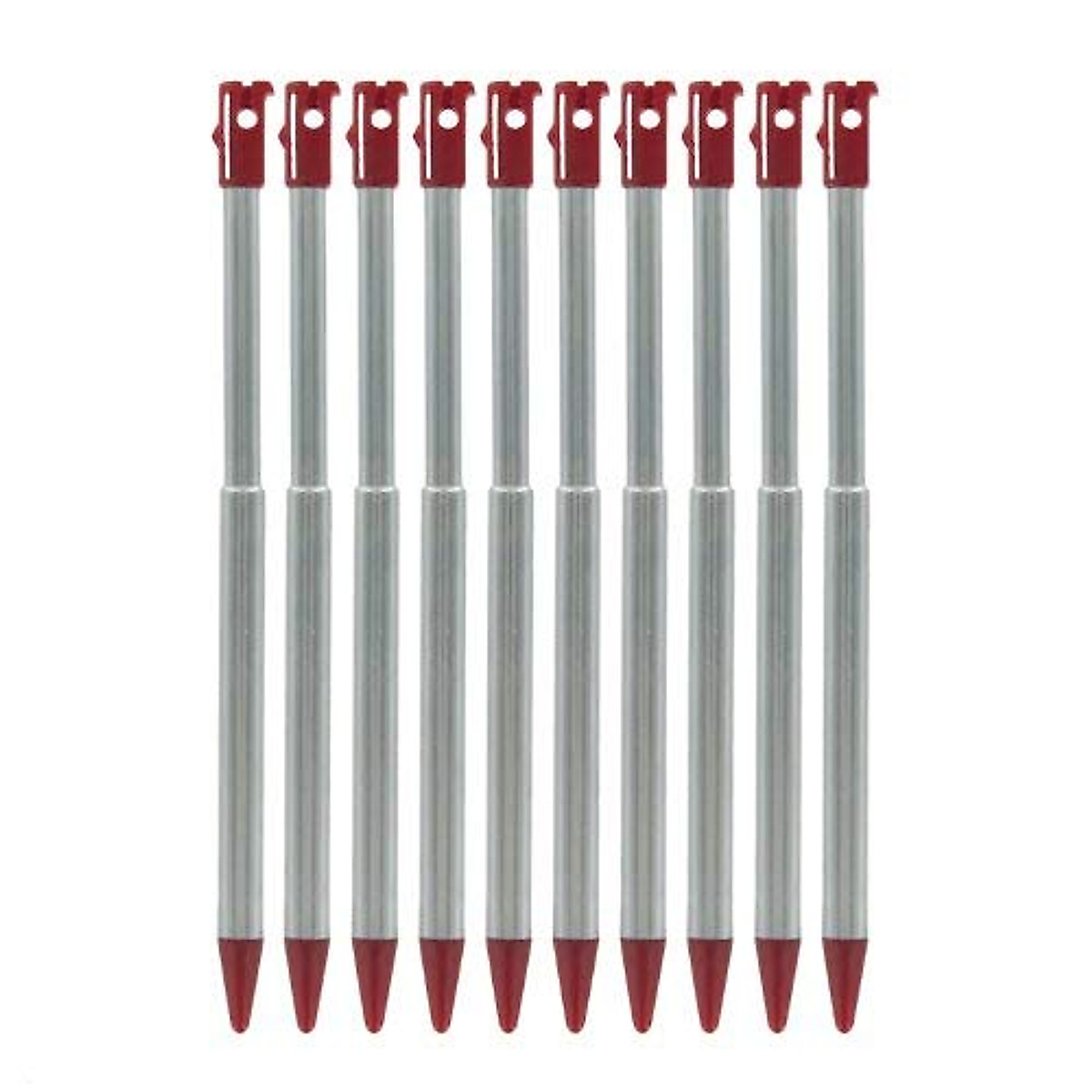 Assecure Metal Extendable Stylus for 2012 Nintendo 3DS - 10 Pack Red | ZedLabz