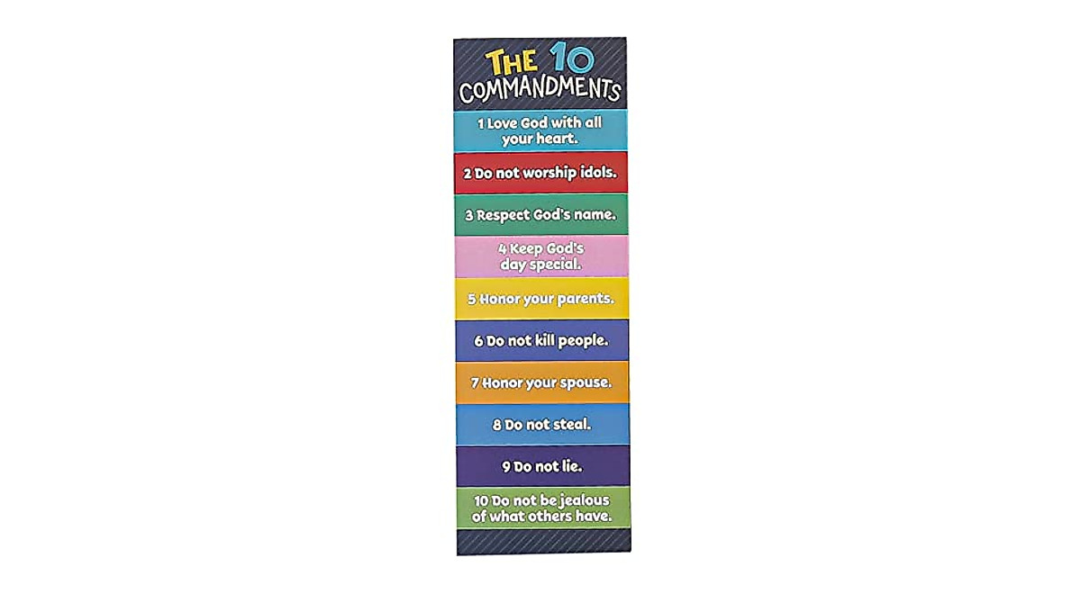 Ten Commandments Bookmarks for Kids - Learn God's Word