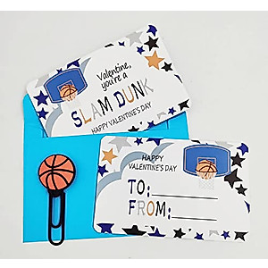 Sports Valentines for Kids Classroom Exchange 24 pcs Sports Bookmarks Basketball Football Baseball Valentines