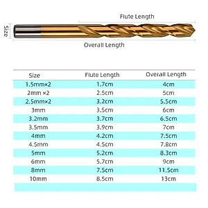 Cobalt Drill Bit Set,NOEAIKE 15PCS M35 HSS Metal Drill Bits,Twist Jobber Length Cobalt Drill Bits for Hardened Steel,Stainless Steel,Cast Iron,Aluminum Alloy and Wood with Storage Case Size 1.5-10mm