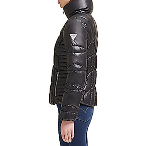 GUESS Women's Midweight Puffer Jacket, Black, Small