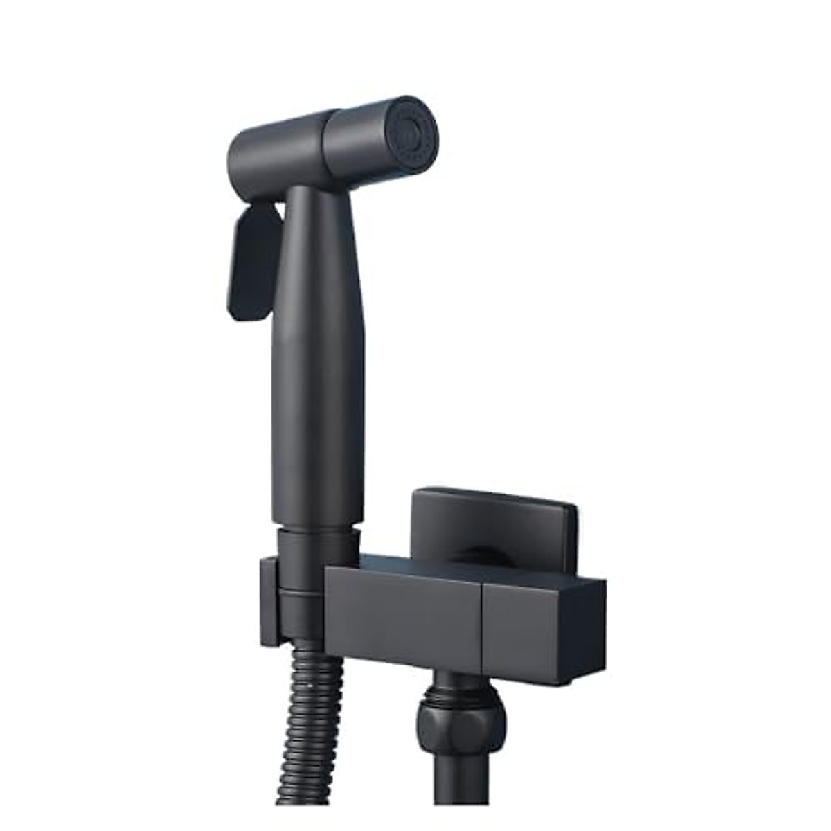 ifgswopq Black Bidet Faucet Portable Bidet Sprayer Set Brass Toilet Faucet Cold Water Only Bathroom Shower Head Sanitary Shower (A5071 2B)