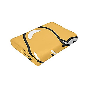 Gudetama The Lazy Egg Soft Throw Blankets for Couch Cozy Lightweight Decorative Blankets for Bed Living Room Travel