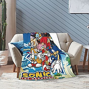 HUJIAN Cartoon Blanket Ultra-Soft Throw Blanket Air Conditioner Blanket Micro Fleece Blanket Light Weight Blanket for Bed Couch Living Room 50''X40''
