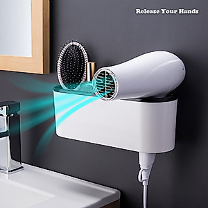 lzzch1219 Hair Tool Organizer, Hair Dryer Blower Curling Iron Brush Holder, Bathroom Under Cabinet Boor, Wall Mount Storage for Straightener Tool