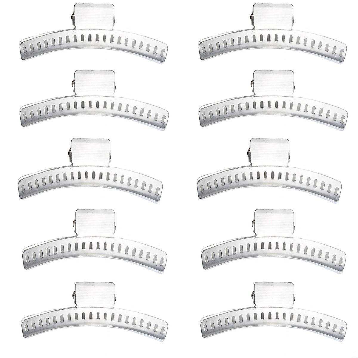 Hair Clips - Set of 10 - Aluminum 3.5 Butterfly Wave Setting Clips for Finger and Marcel Wave Hairstyles