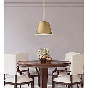 Westinghouse Lighting 6111500 Derose Transitional One-Light Indoor Pendant Light Brushed Brass Finish