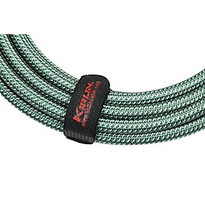 KIRLIN Cable IWB-201PFG-20/OL 20-Feet 1/4-Inch Straight Premium Plus Instrument Cable, Olive Green Tweed Woven Jacket