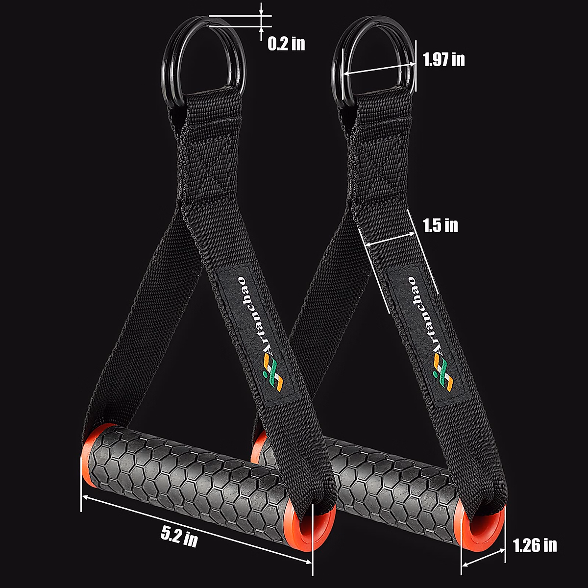 Gym Handles for Cables Machine,Heavy Duty Cable Handles Gym Equipment,Cable Machine Handles Attachments for Gym,Rubber Exercise Handles for Resistance Bands Pulley System Home Gym (Red, Big)