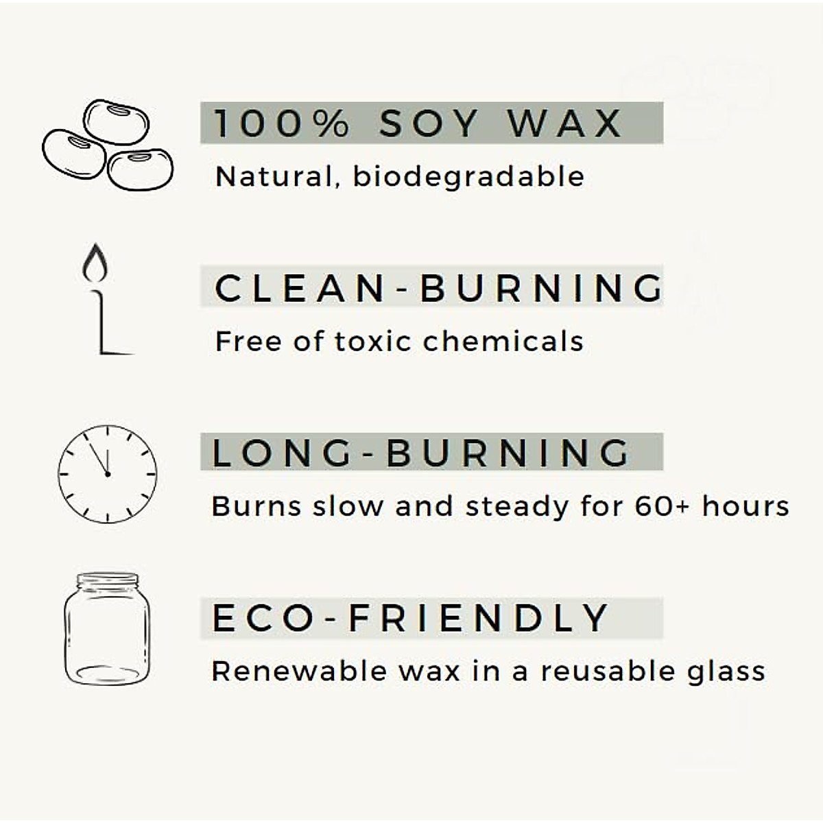 Vera Rose Home Sage & Citrus Scented Soy Candle Long Burning Highly Scented Candles 60+ Hours Clean Burning White Natural, Christmas Gift Odor Eliminating Candle Safe for Pets 12oz Jar Candle