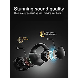 Wireless Ear-Clip Bone Conduction Headphones Bluetooth 5.3, Open Ear Clip on Earbuds,Waterproof Mini Sport Running Earring Earphone, HiFi Sound/Long Battery Life