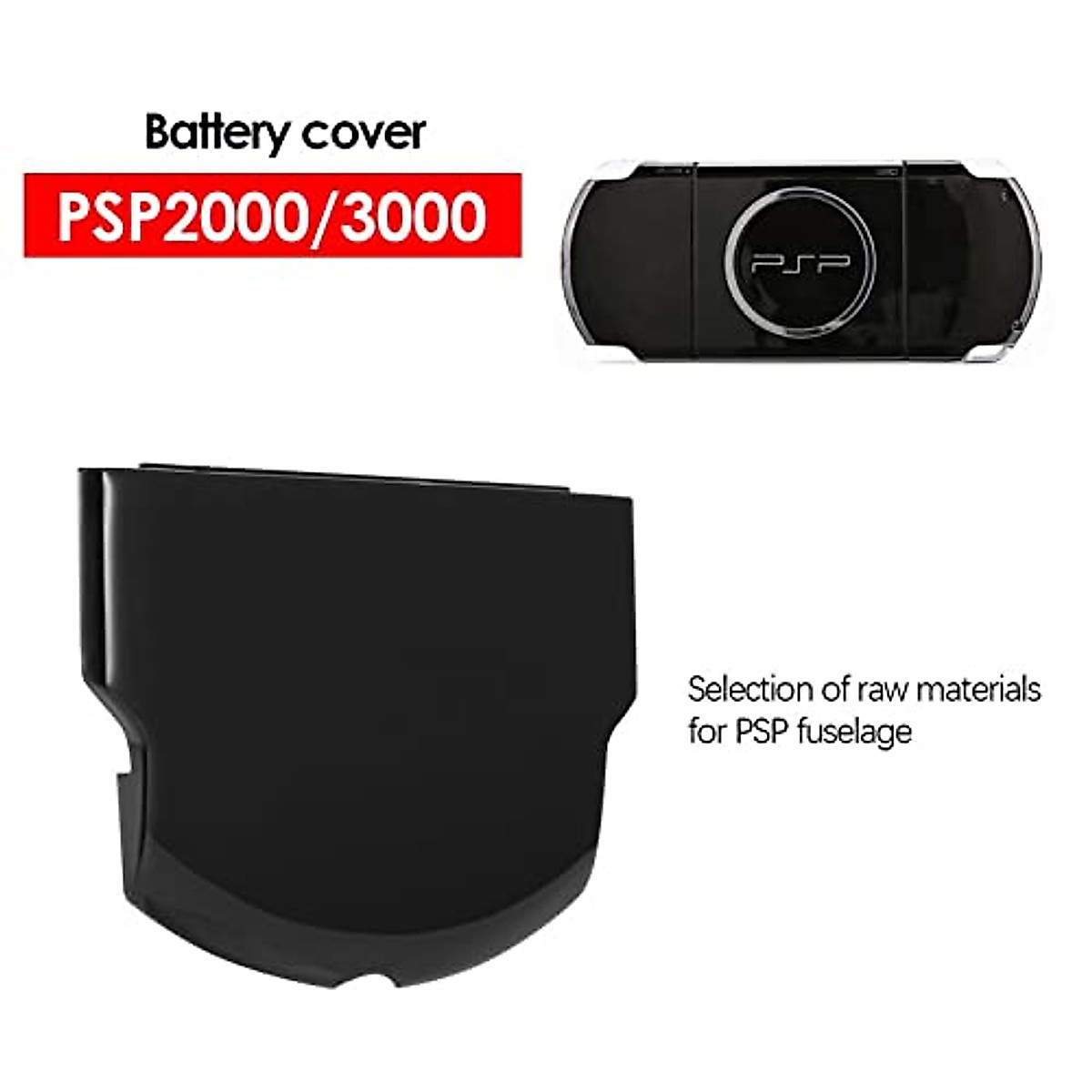 Housing Shell Extra High Enhanced Battery Cover Replacement for PSP 2000 PS P3000