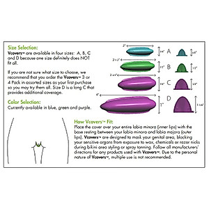 Vcovers Single Size D, bikini hair removal and tanning tool