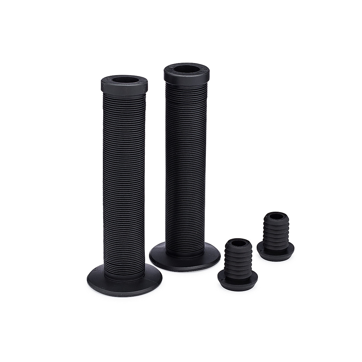 25NINE Ronin Grip with Flange - Flanged BMX Bike and Scooter Handlebar Grips with End Plugs - Black