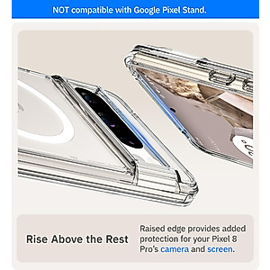 LONLI JIC - for Pixel 8 Pro Case - Tough Clear Protective Phone Case - [Built-in Magnets for Magsafe] - [10 FT Drop Protection]