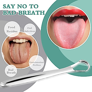 Tongue Scraper Cleaner, Stainless Steel Tongue Cleaners Tongue Scraper for Adults Oral Care Tongue Tool for Bad BreathEasy to Use Tongue Cleaner for Travels Meetings Work or Home Use