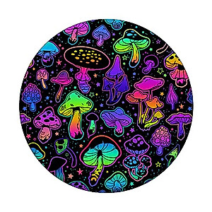Psychedelic Magic Mushrooms Hippie Trippy Pattern PopSockets Swappable PopGrip