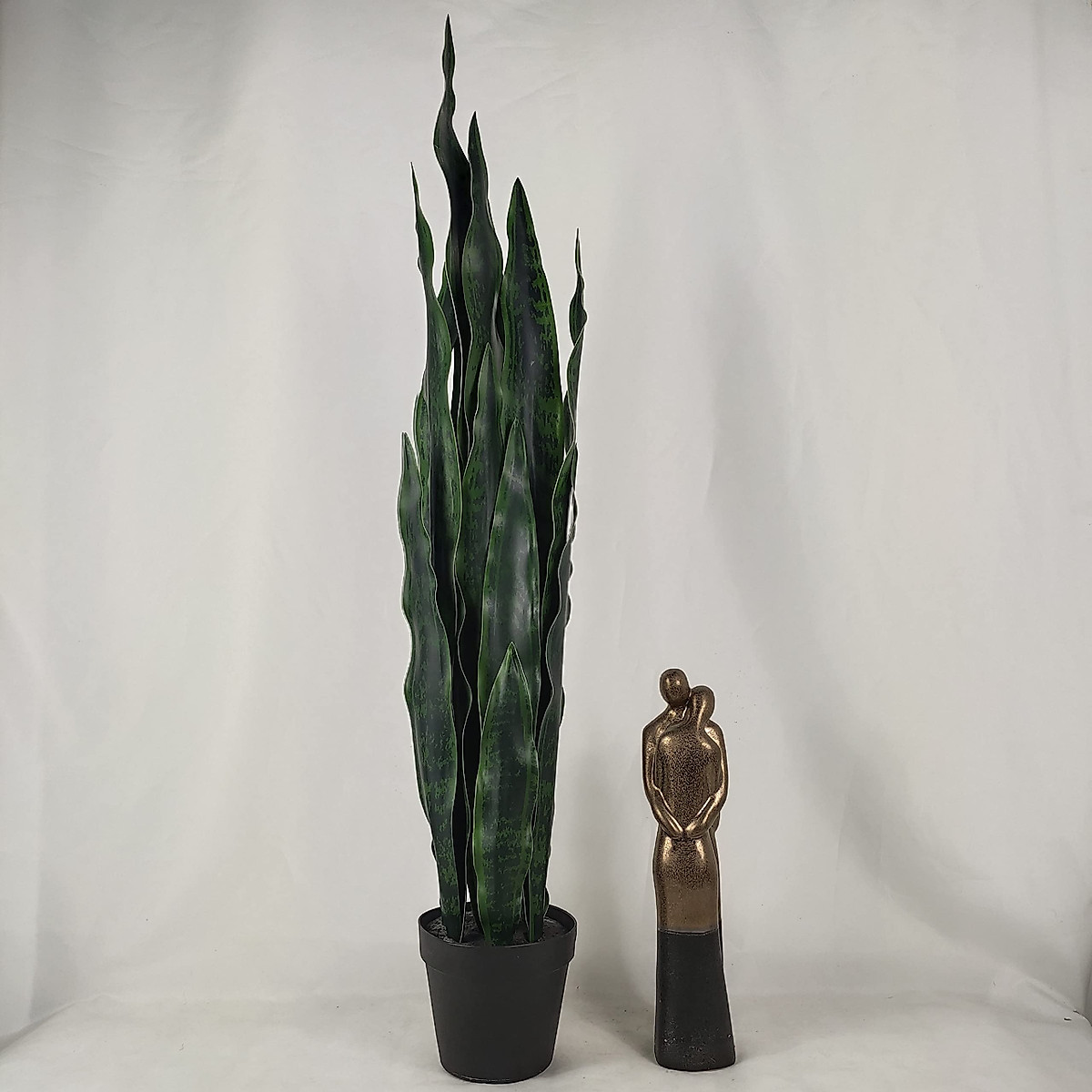 Ailimama Artificial Snake Plant 39In Green Fake Sansevieria, Perfect Faux Plants for Home Garden Office Store Decoration