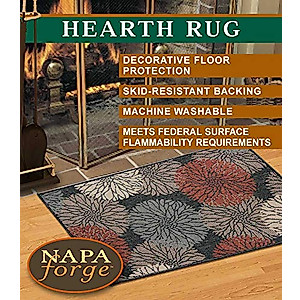Pilgrim Home and Hearth Pilgrim Fireplace Hearth Area Rug, 46" x 28", Beautiful