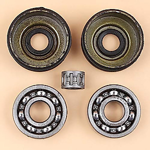 Corolado Spare Parts, Crankshaft Crank Ball Bearing Oil Seal Kit for Husqvarna 240 236 235 142 141 136 137 36 41 Chainsaw Parts