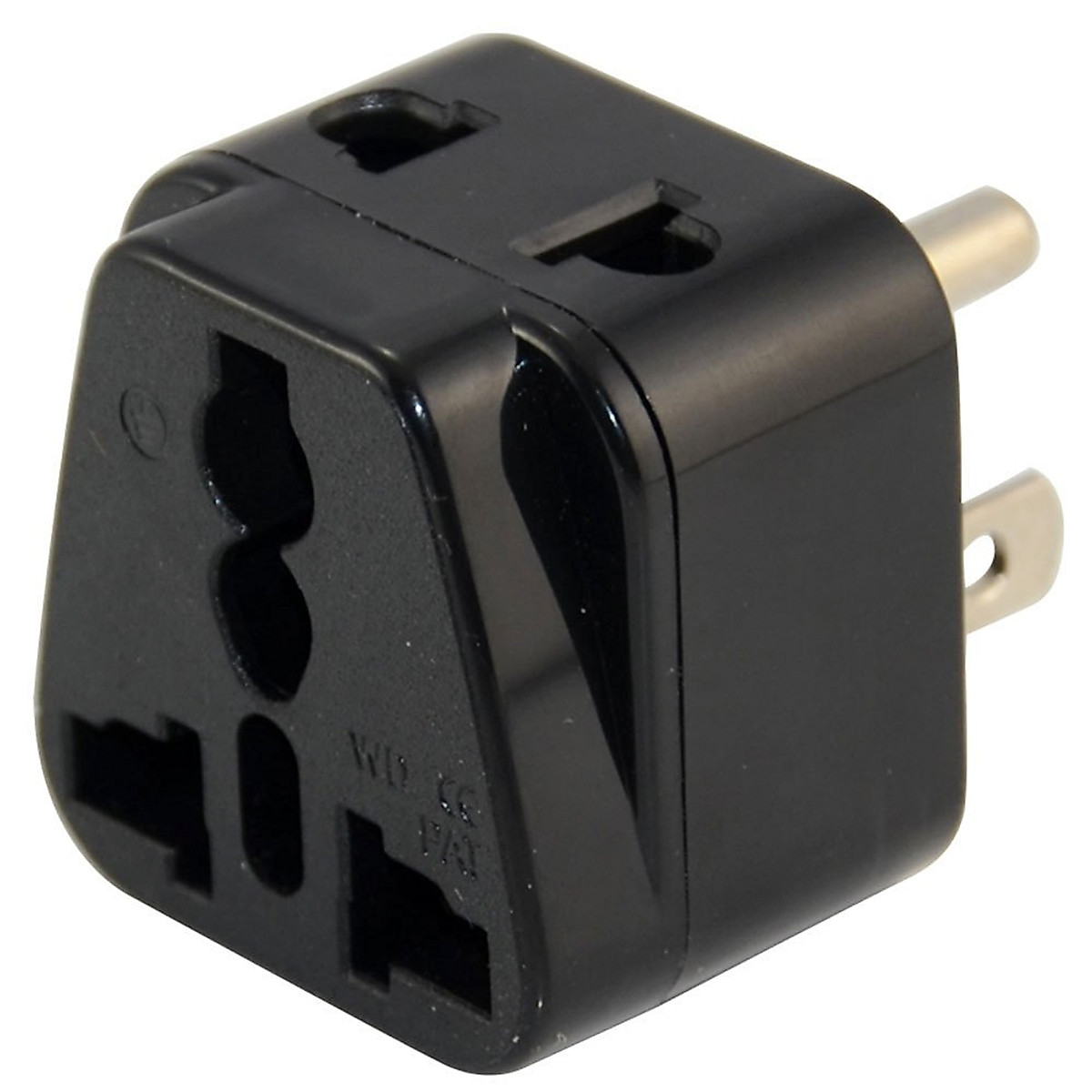 ANRANK U-U73590AK Universal EU UK AU to US USA Canada AC Travel Power Plug Adapter Converter Black