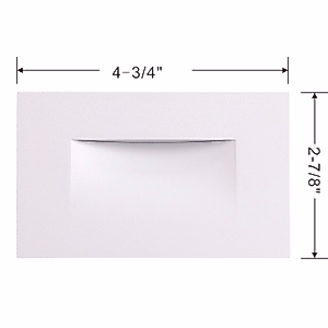 CLOUDY BAY 120V Dimmable LED Indoor Outdoor Step Light,3-Pack,3000K Warm White,Stair Light,White Finish