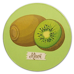 Novel Merk Kiwi Fruit Refrigerator Magnets, Small Circle Kiwifruit & Banner Design for Fridge, Gifts, Decor, Party Favors, & Prizes (10 Pack)