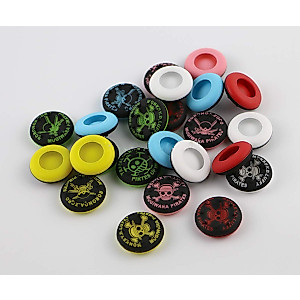 4 in 1 Analog Stick Joystick Rubber Silicone Cap Thumbstick Thumb Grip Cover Case Skin Joystick Grips for PS4 PS3 Xbox One Xbox 360 Controller (2# White)