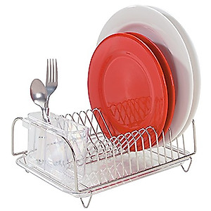 Better Houseware 3423 Compact Dish Drainer Set, Stainless 12" x 9" x 5"