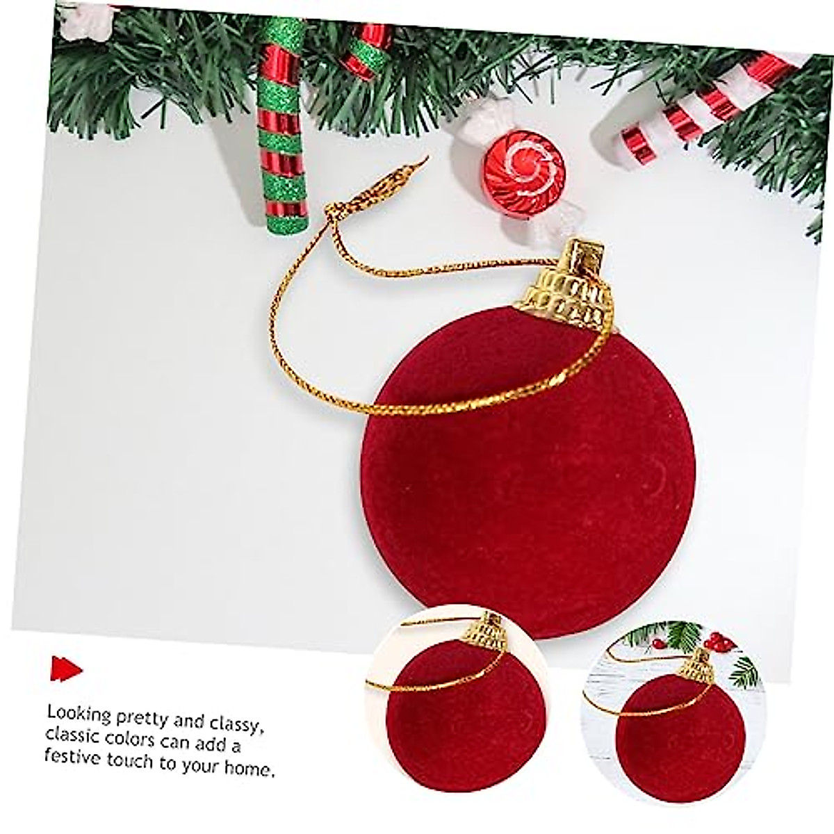 NOLITOY 24 pcs Christmas Balls Christmas Ball Ornaments Christmas Tree Decoration Christmas Decor Felt Christmas Ornament Balls Xmas Tree Hanging Balls Ball Ornaments for Xmas Tree Pendant
