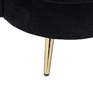 Holaki 64.20"Modern Loveseat Sofa for Living Room,Comfy Upholstered Sofa Couch with Golden Metal Legs & 2 Pillows,Velvet Fabric Sofa Chair with Solid Wood Frame for Apartment Office Small Space(Black)