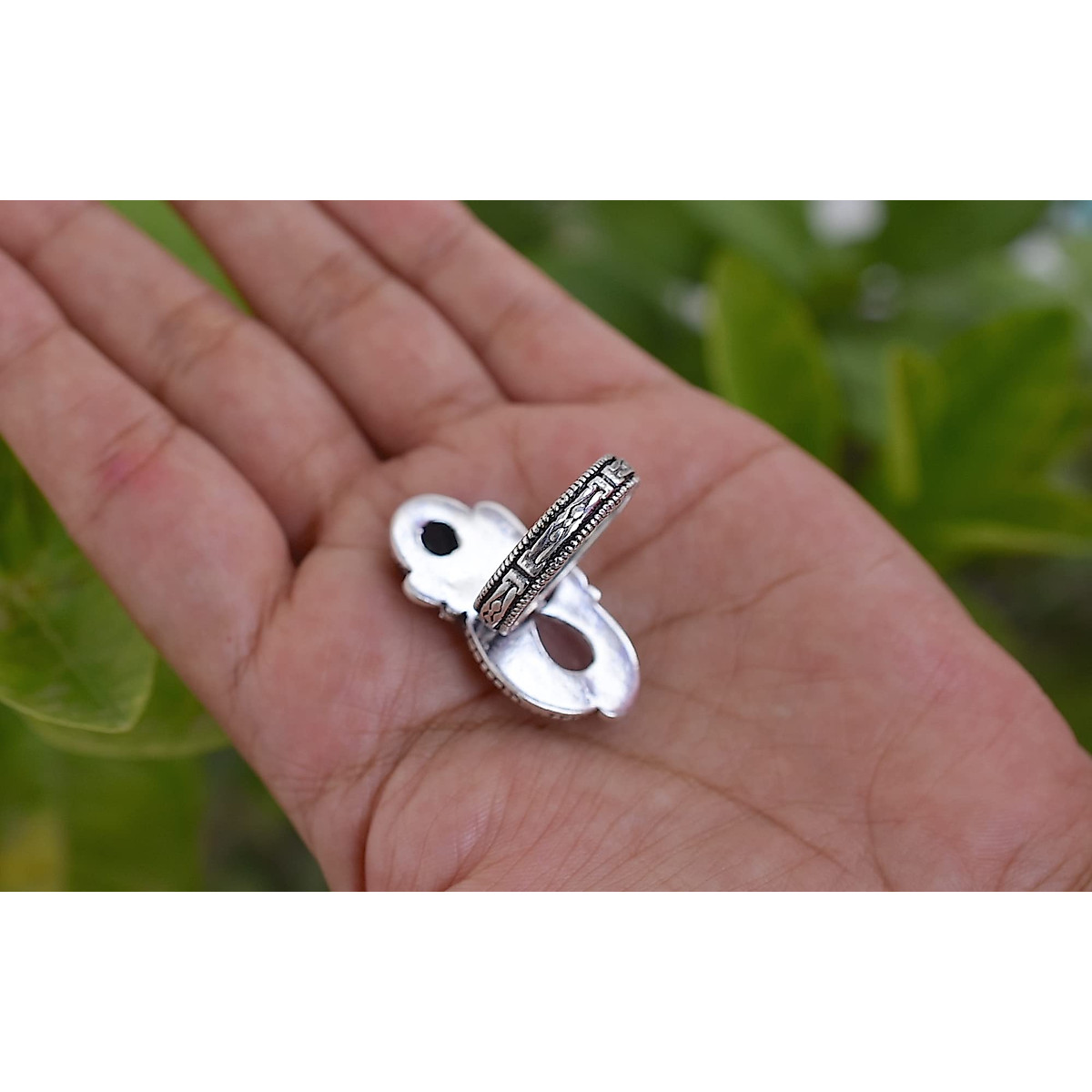 Rekha Gems Rose Quartz Ring-925 Sterling Silver Ring-Vintage Ring-Handmade Ring-Birthday Gift-Pink Gemstone Ring-Boho and Hippie Ring-Birthstone Ring-Rose Quartz Jewelry- ROS43(A) (11 US)