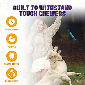 LEE BONBON Interactive & Durable Dog Chew Toys for Aggressive Small Medium Large Dog-Indestructible Dog Stick Toy Dog chew Toy (Blue & Green)