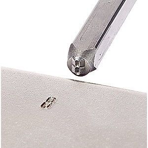 Amazon Basics Metal Alphabet and Number 36-pc Stamp Kit with Wood Case, 5/32 Inch