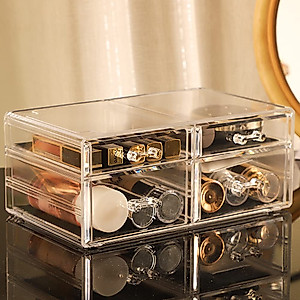6 Drawers Stackable Makeup Organizer Storage Drawers,Cq Acrylic Bathroom Organizers,Clear Plastic Storage Bins For Vanity,Under sink,Kitchen Cabinets,Pantry,Home Organization and Storage
