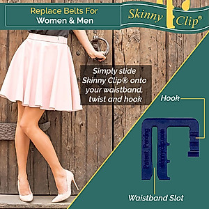 Skinny Clip Waistband Tightener - Replace Belts For Women & Men Hold Up Your Pants Waist Cinch Adjustable Pant Skirts Shorts Jeans Multicolor 4 Pack
