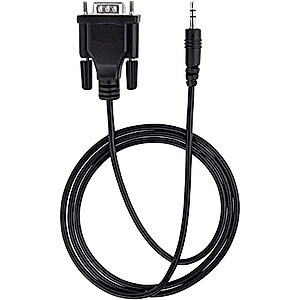 StarTech.com 3ft (1m) DB9 to 3.5mm Serial Cable for Serial Device Configuration, RS232 DB9 Male to 3.5mm Cable for Calibrating Projectors, Digital Signage, TVs via Audio Jack (9M351M-RS232-CABLE)