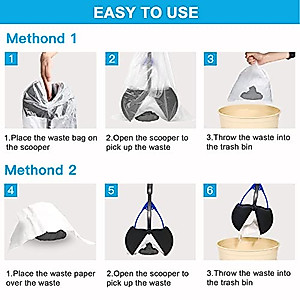 UPSKY Pooper Scooper for Large Small Dogs, Folding Dog Poop Scooper, Durable Spring and Premium Materials，Easy to Use for Grass, Dirt, Gravel Pick Up Shovel