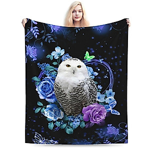 Owl Blanket Owl Gifts for Women Soft Cozy Owl Stuffed Throw Blanket Owl Animal Fleece Plush Bedding Blanket for Girls Kids Adults Bed 40"X50"