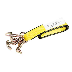 Mytee Products (4 Pack) 2" x 8' Recovery Winch Strap w/RTJ Cluster Hook Towing Truck Wrecker Tie Down